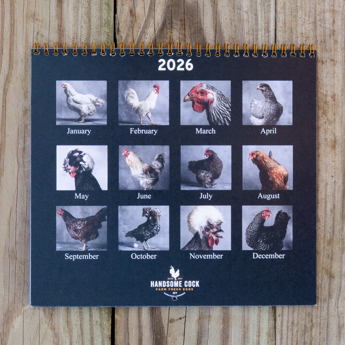 2026 Chicken Wall Calendar | Handsome Cock Farm
